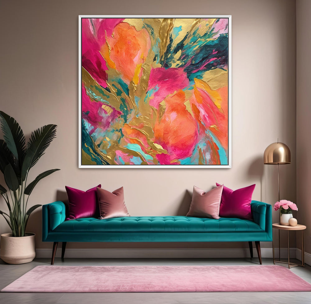 Afterglow Hand Painted Wall Art | Framed Canvas Painting – Glam Gallery